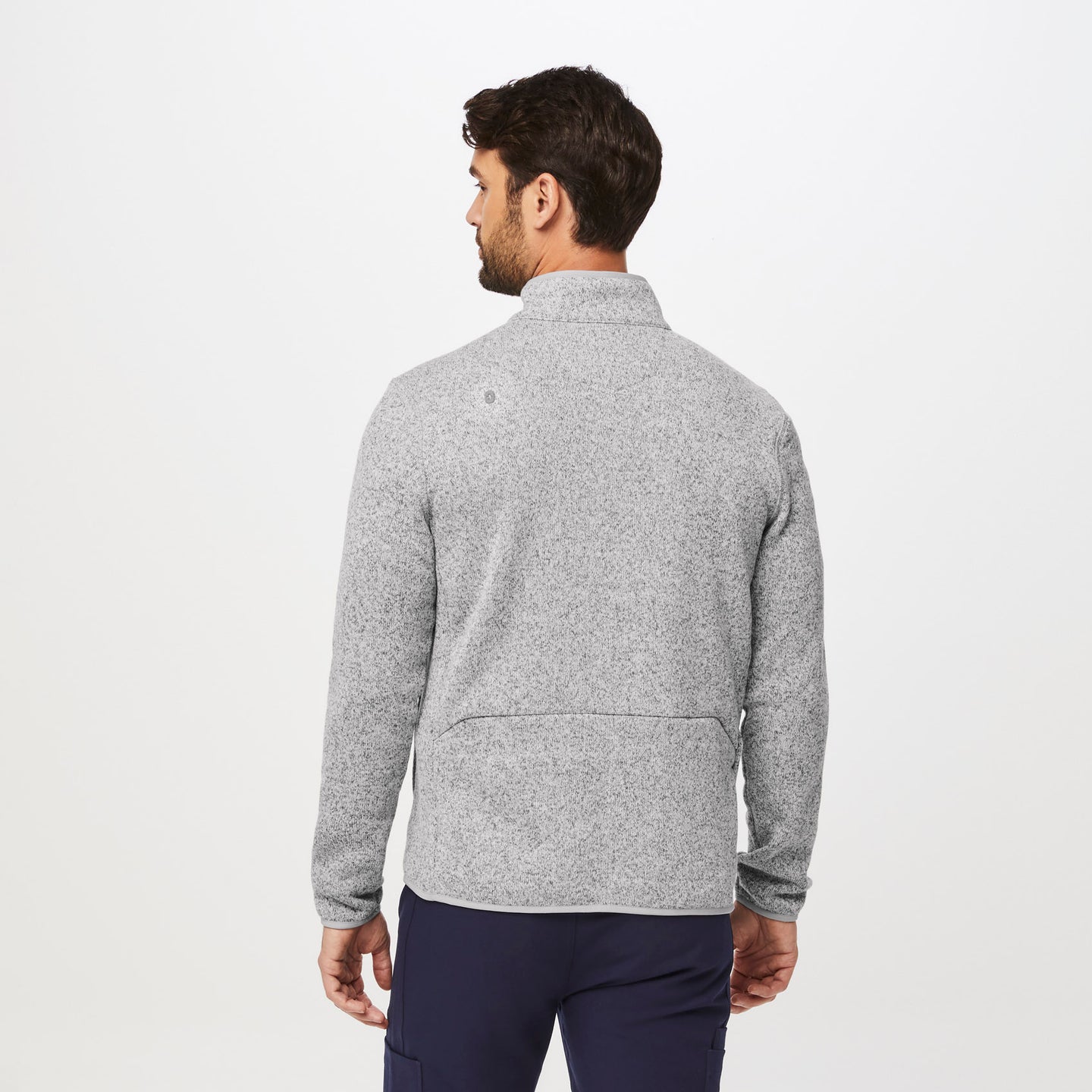 Men’s On-Shift Sweater Knit Jacket™ - Heather Light Grey · FIGS