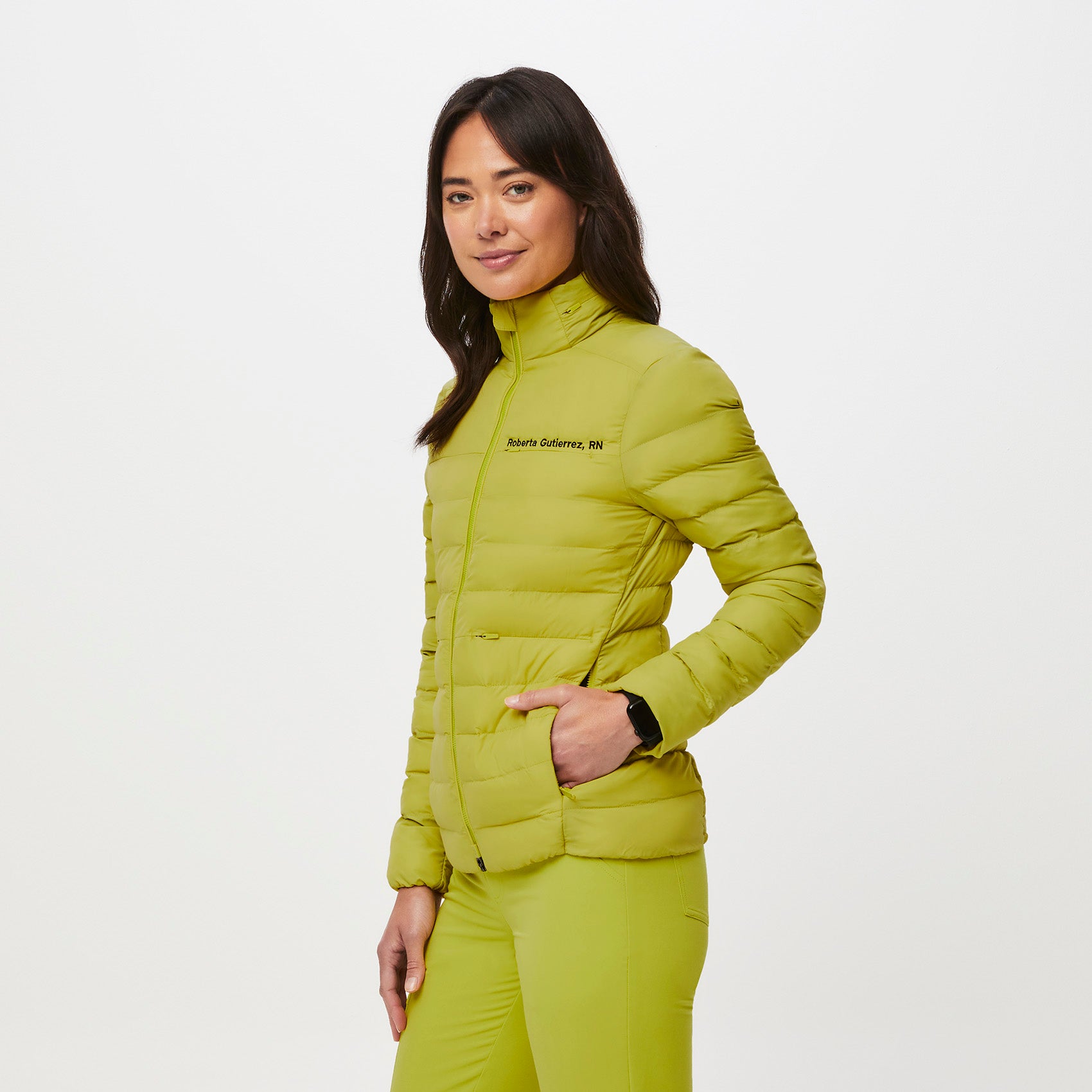 Women’s On-Shift™ Packable Puffer Jacket - Limeade · FIGS