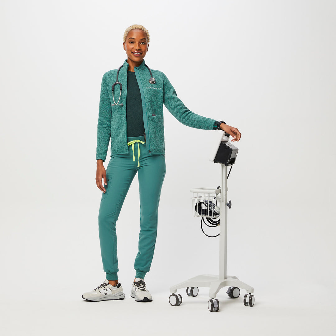 Women’s On-Shift Sweater Knit Jacket™ - Heather Cactus · FIGS