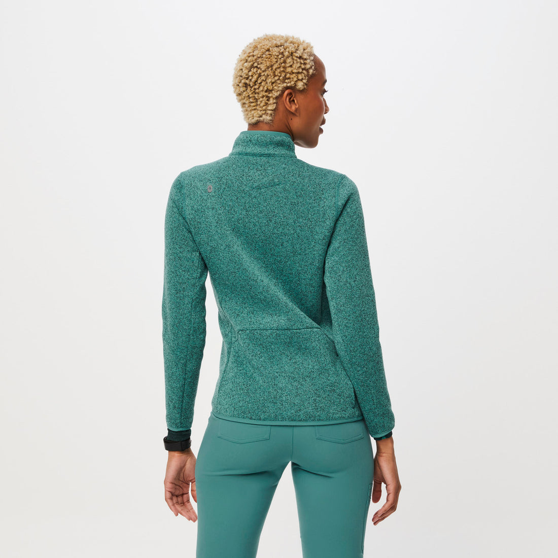 Women’s On-Shift Sweater Knit Jacket™ - Heather Cactus · FIGS