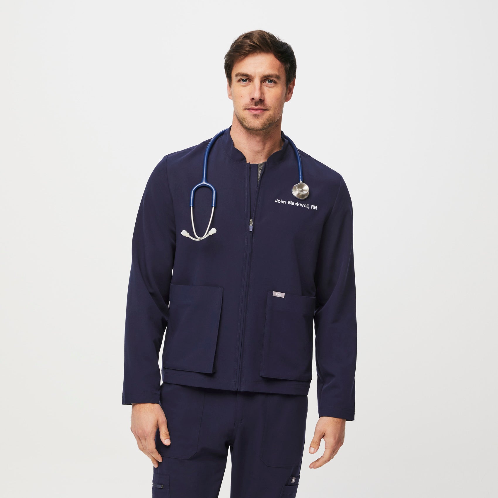 Men’s Denver Scrub Jacket - Navy · FIGS