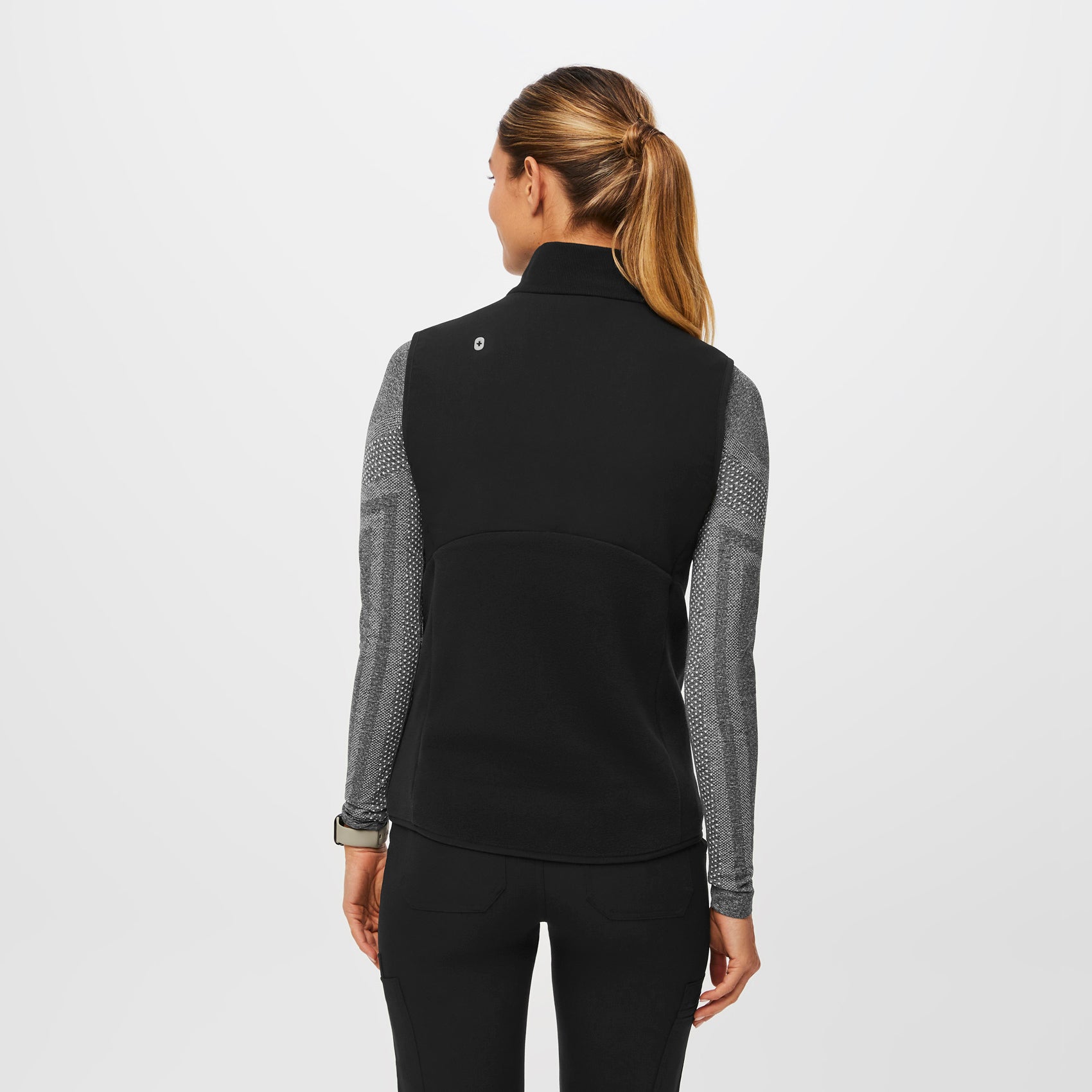 Women's On-Shift Fleece Vest™ - Black · FIGS