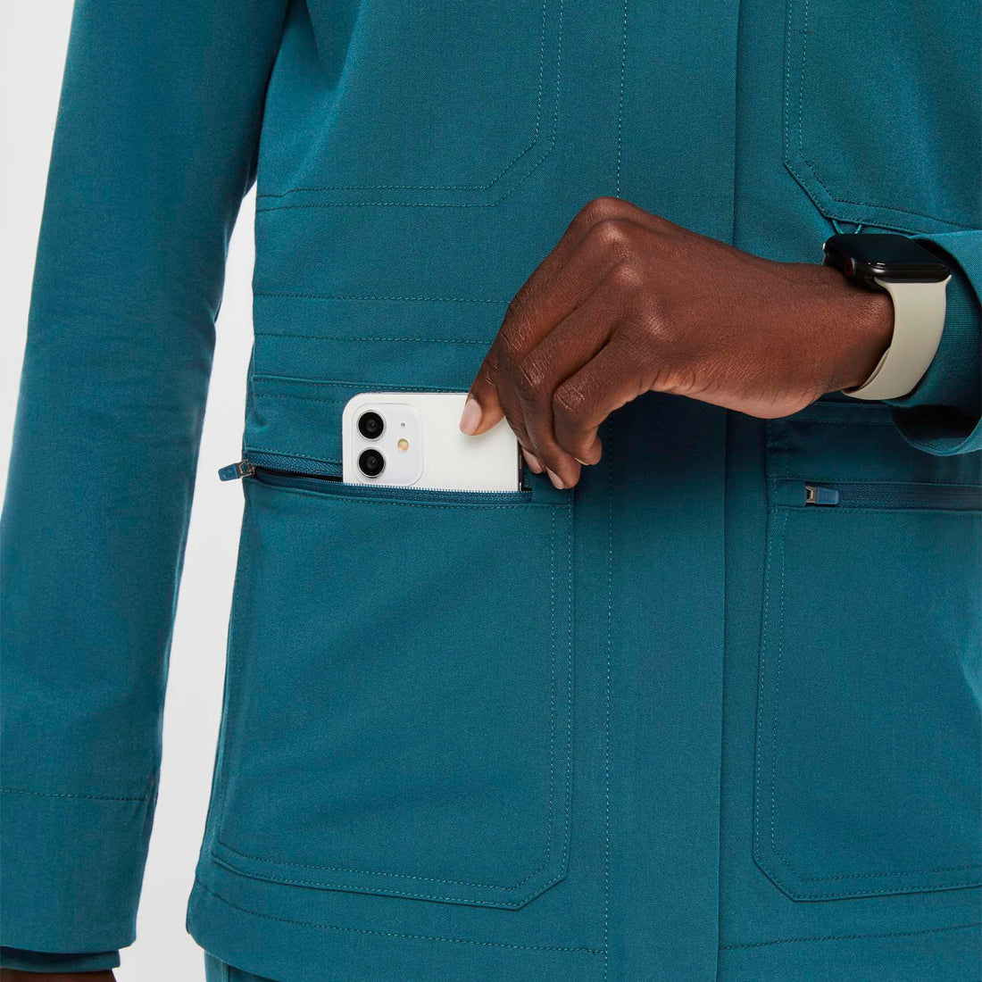Women’s Page Scrub Jacket - Caribbean Blue · FIGS