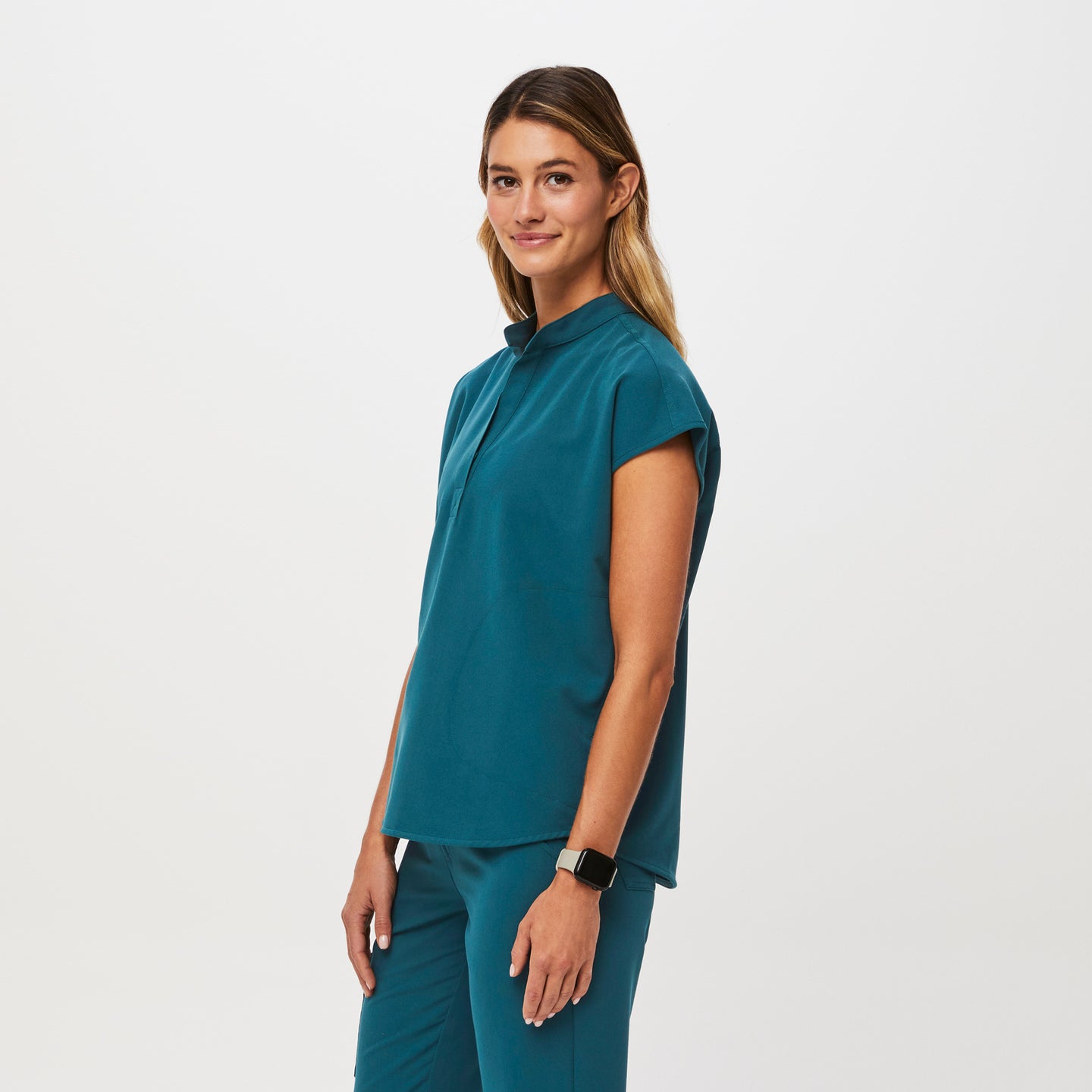 Women's Rafaela Oversized Scrub Top™ - Caribbean Blue · FIGS