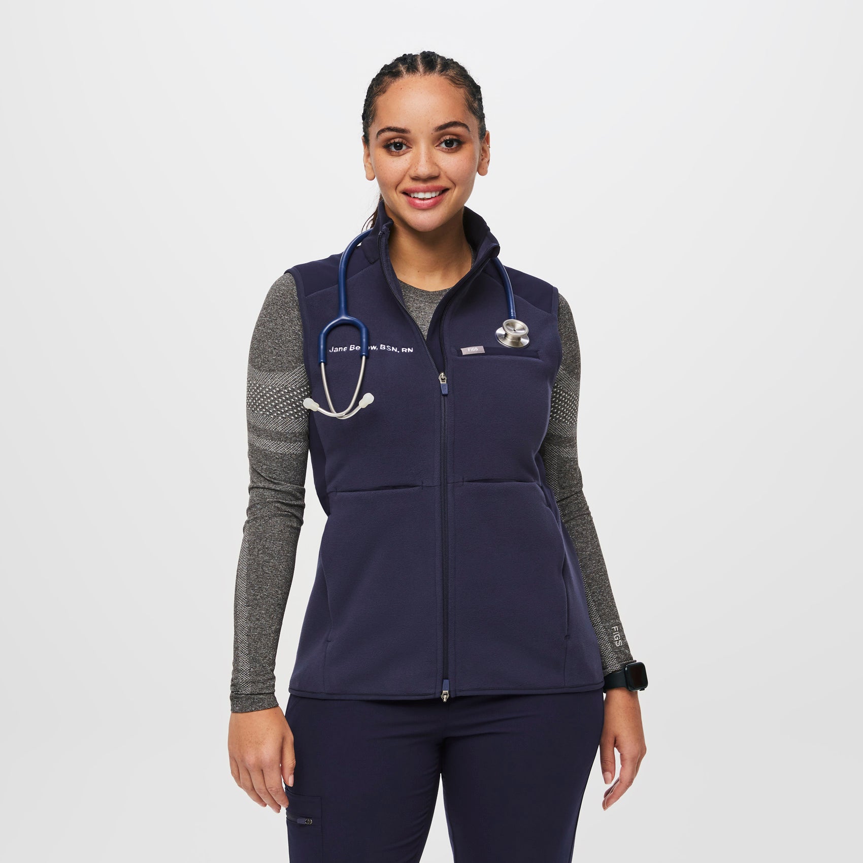 Women's On-Shift Fleece Vest™ - Navy · FIGS