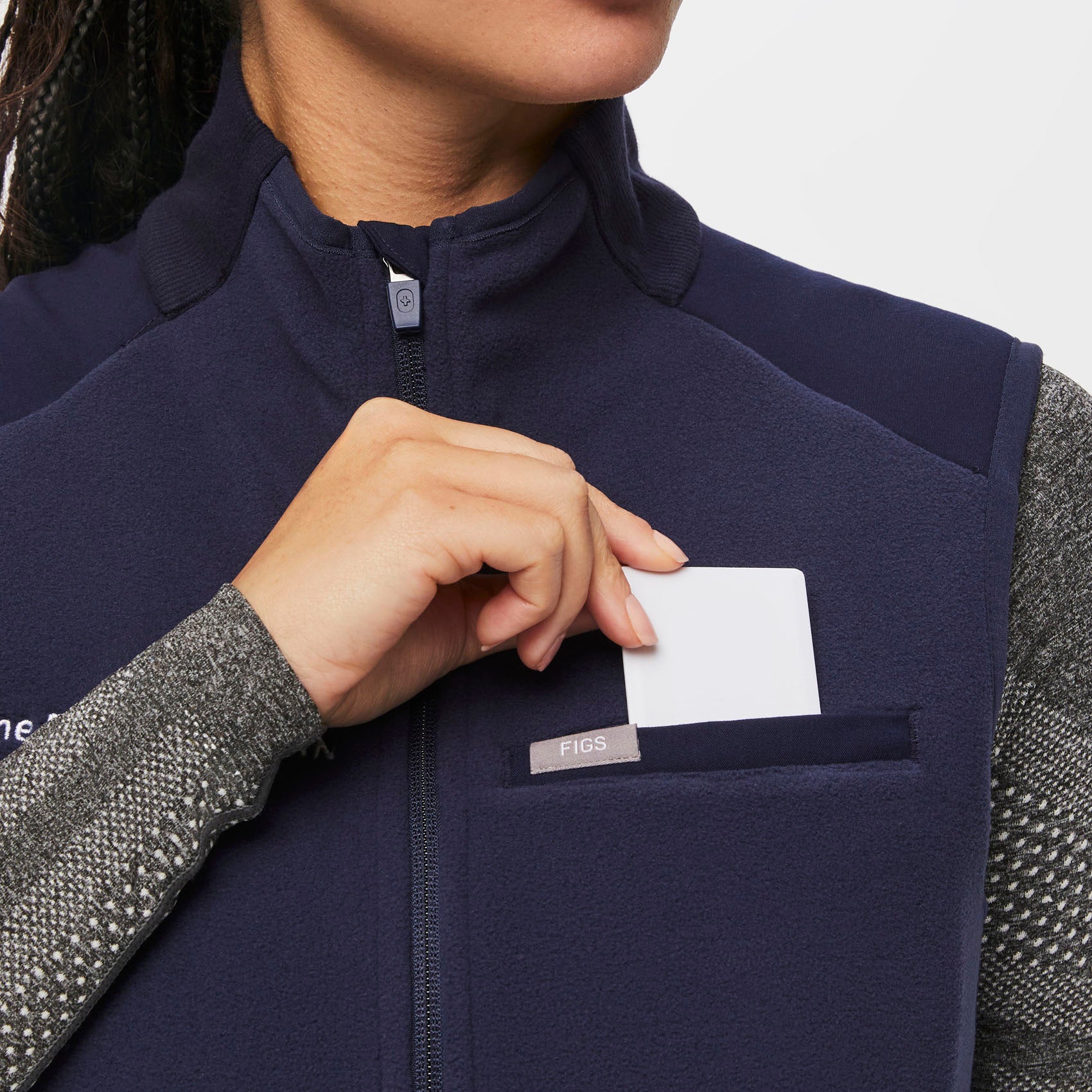 Women's On-Shift Fleece Vest™ - Navy · FIGS