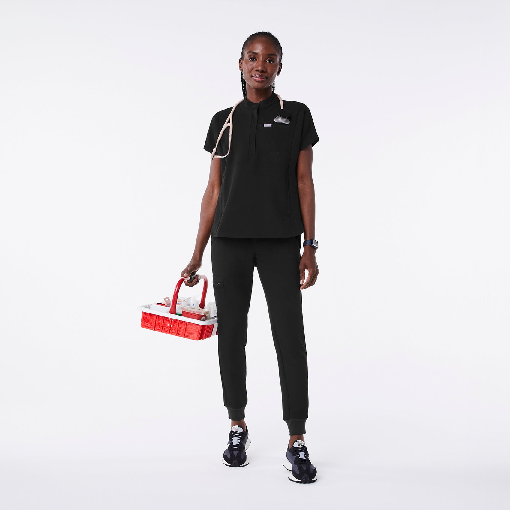 Women's Montex Classic Scrub Top - Black · FIGS