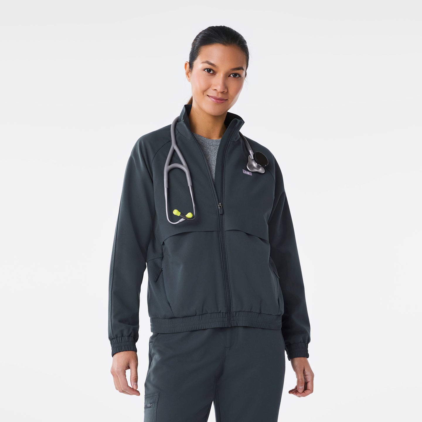 Women’s Sydney Scrub Jacket - Dark Harbor · FIGS