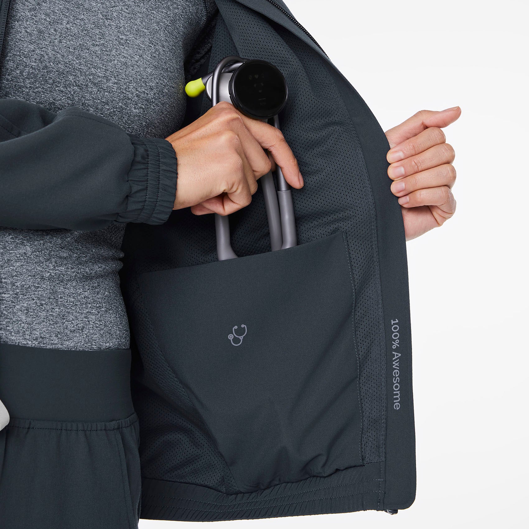 Women’s Sydney Scrub Jacket - Dark Harbor · FIGS