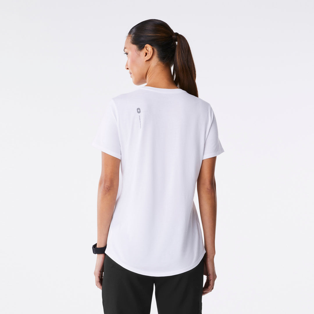 Women's Nurse Supersoft Shortsleeve Underscrub - White · FIGS