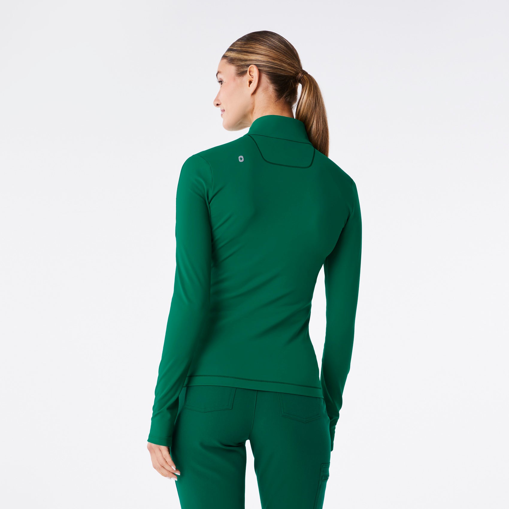 Women's ContourKnit Scrub Jacket™ - Hunter Green · FIGS