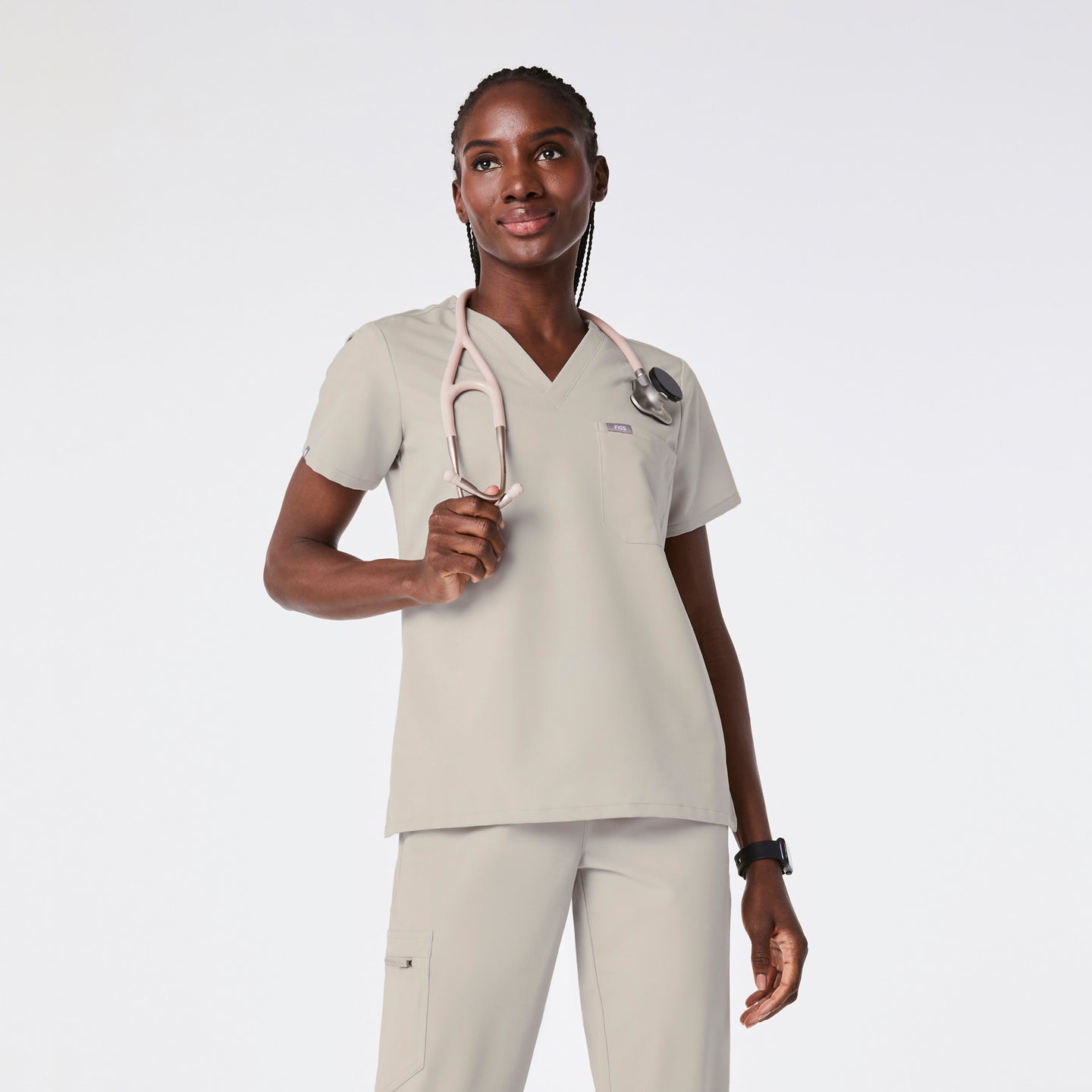 Women's Catarina One-Pocket Scrub Top™ - Bone · FIGS