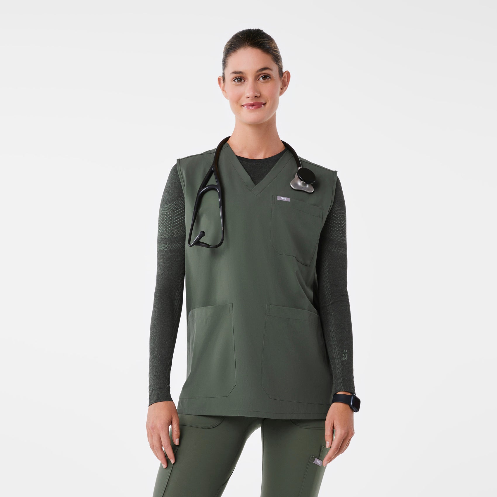 Women's Moss Scrub Tops | FIGS