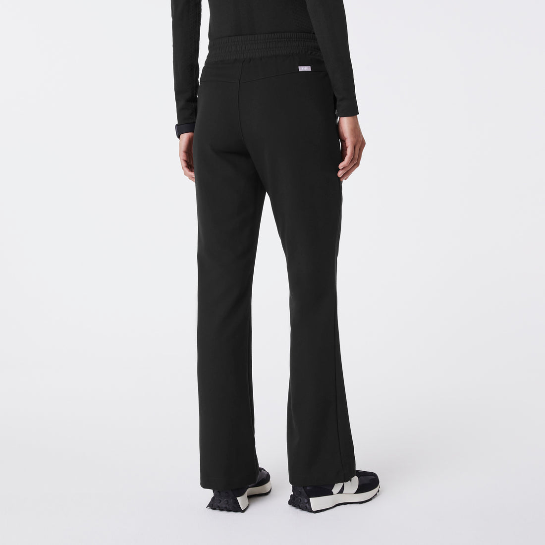 Women’s High Waisted Cordova Flare Scrub Pants - Black · FIGS