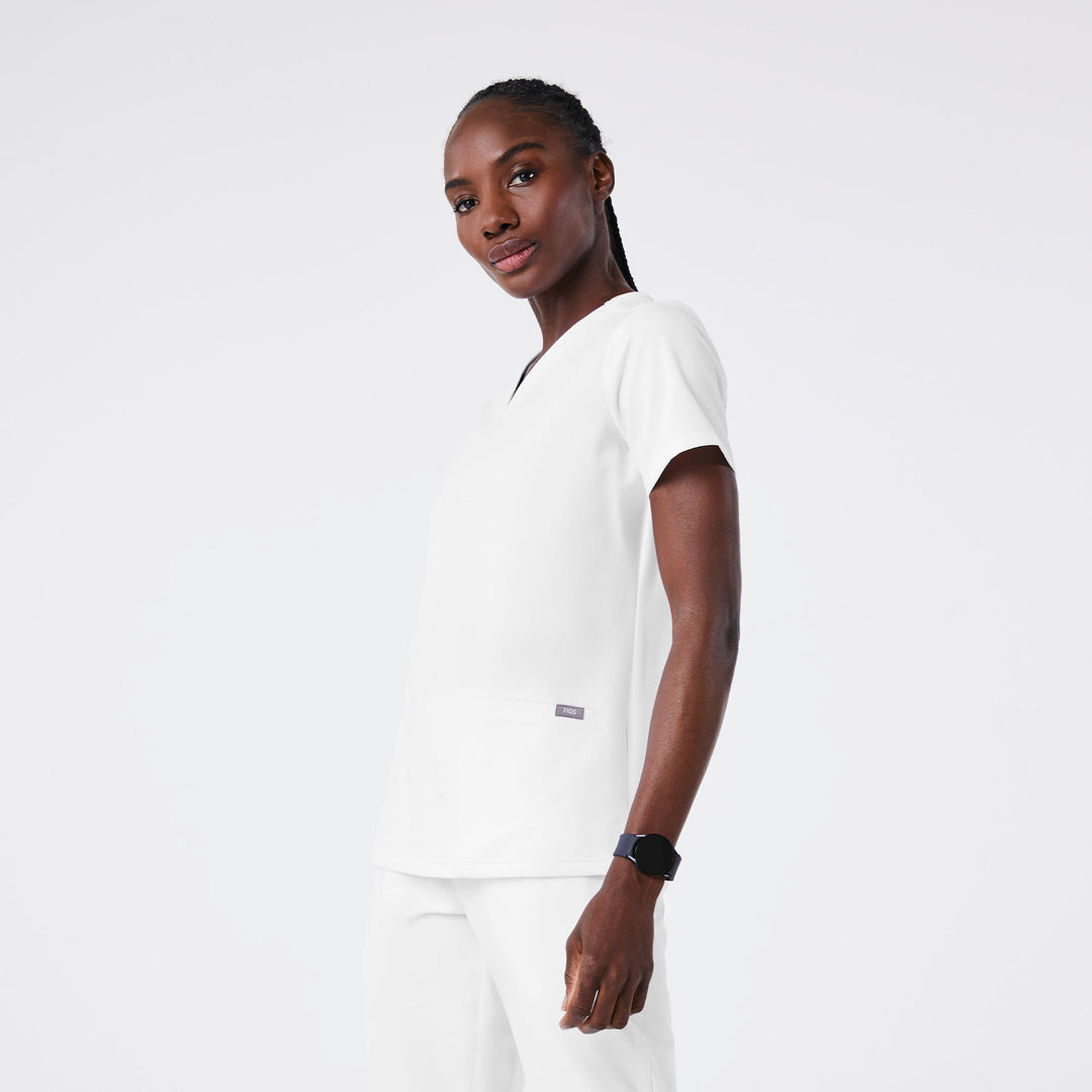 Women's Casma Three-Pocket Scrub Top™ - Optic White · FIGS