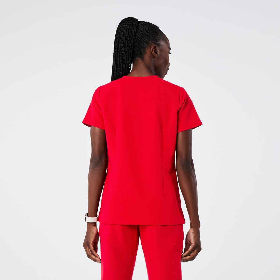Women's Catarina One-Pocket Scrub Top™ - Pop Red · FIGS