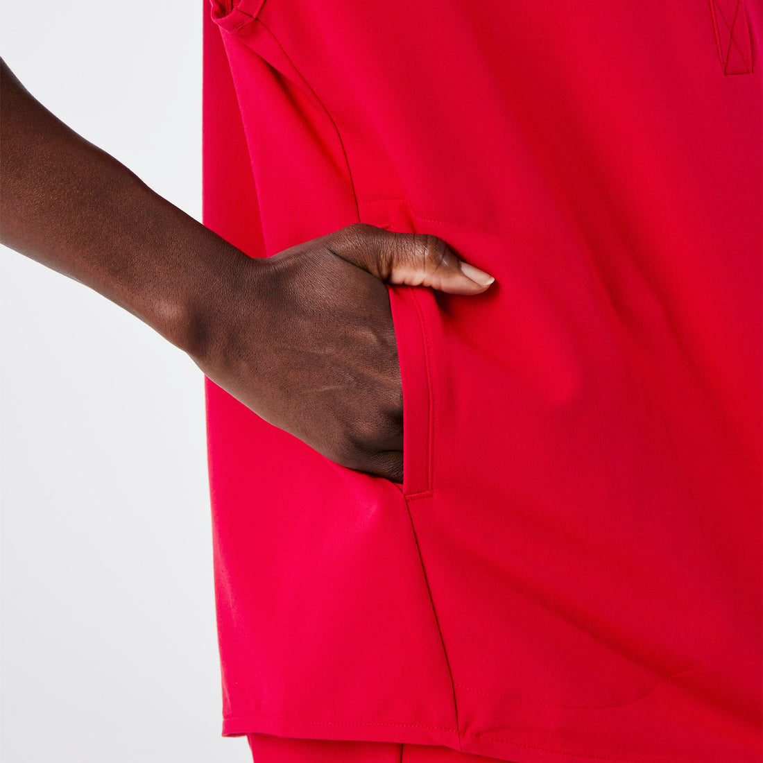 Women's Rafaela Oversized Scrub Top™ - Pop Red · FIGS