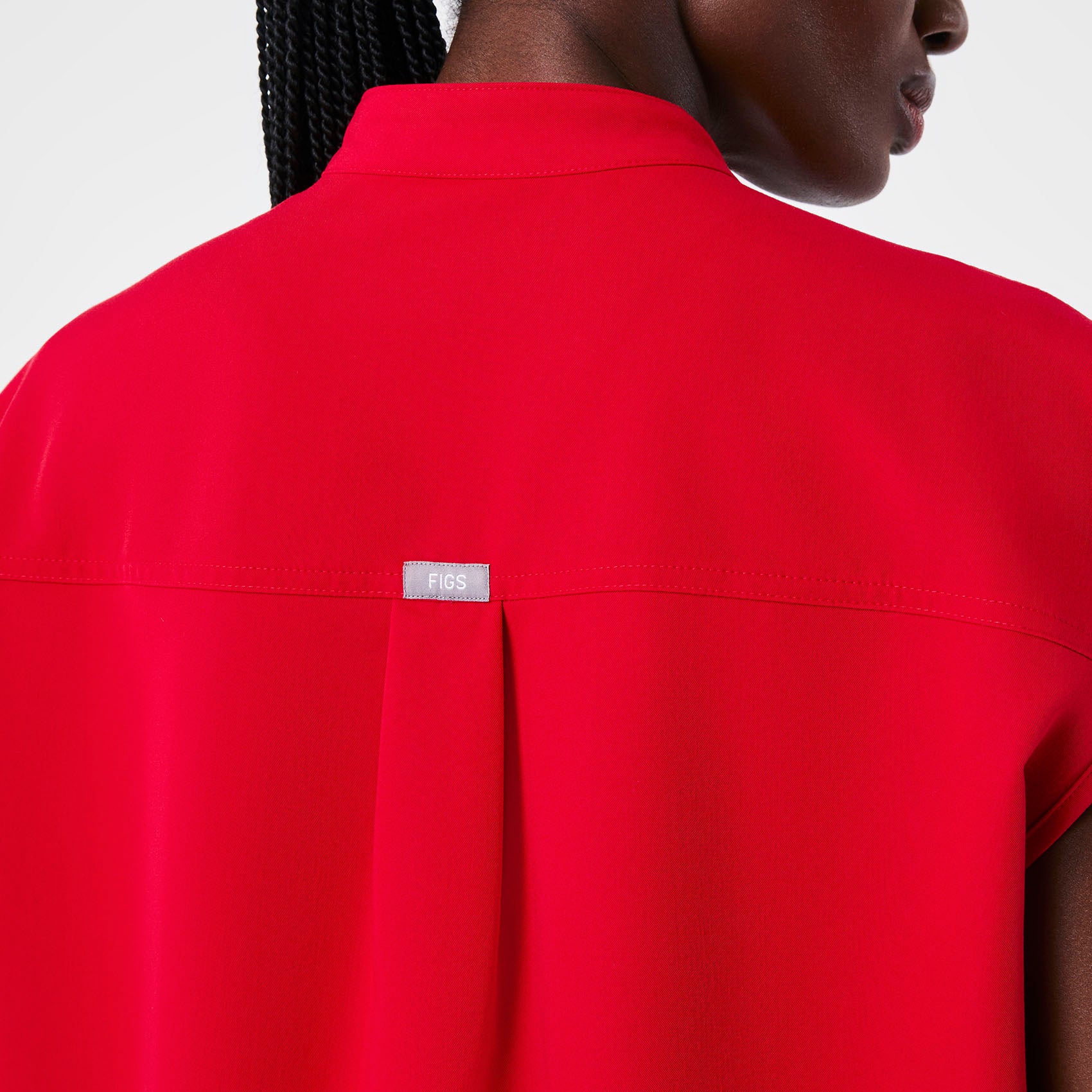 Women's Rafaela Oversized Scrub Top™ - Pop Red · FIGS