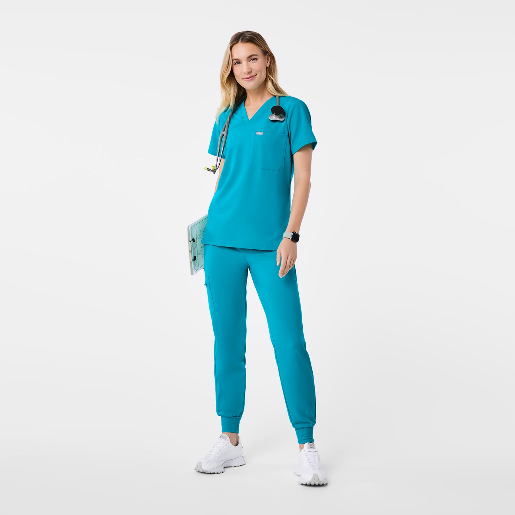 Women's Catarina One-Pocket Scrub Top™ - Teal · FIGS