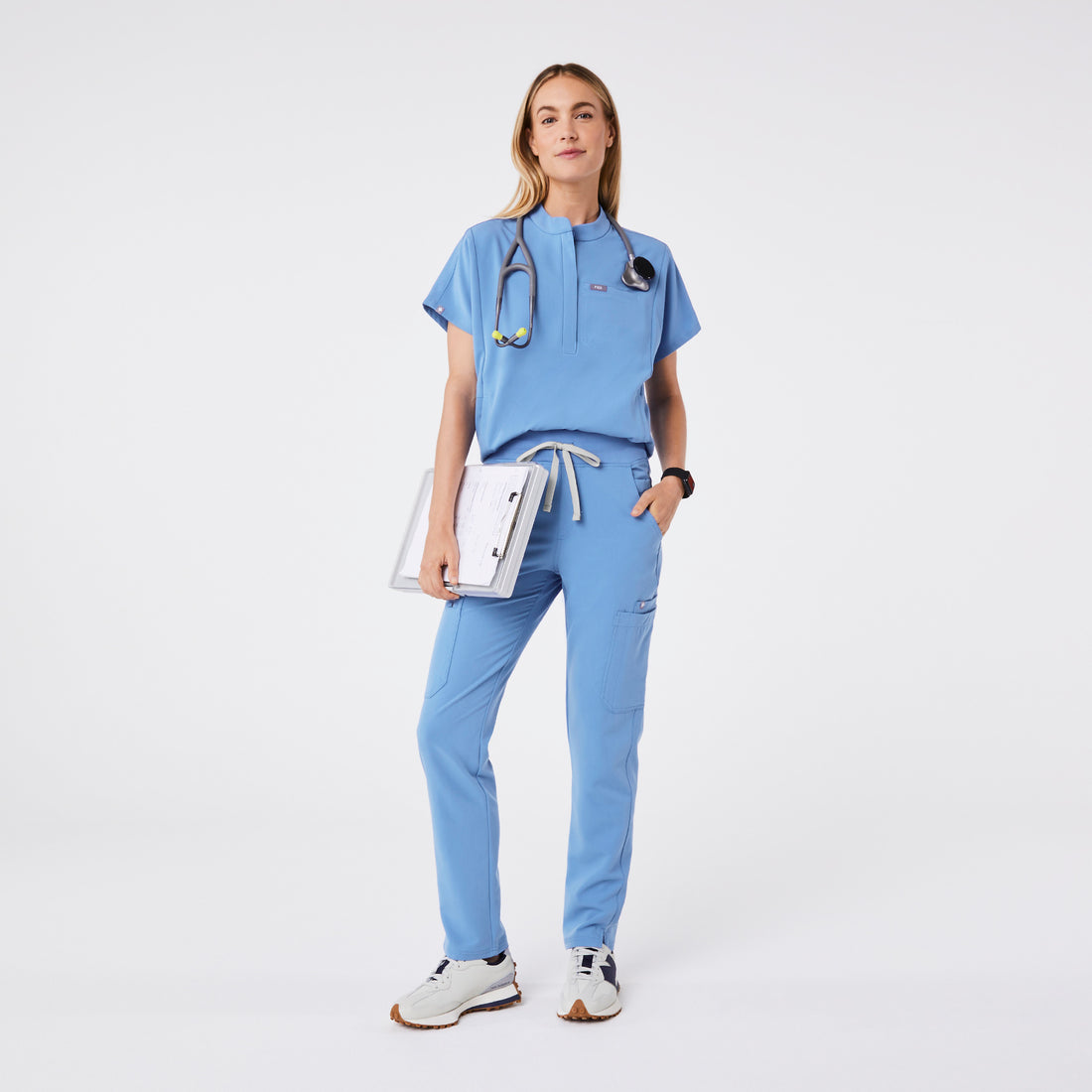 Women's Montex Classic Scrub Top - Ceil Blue · FIGS
