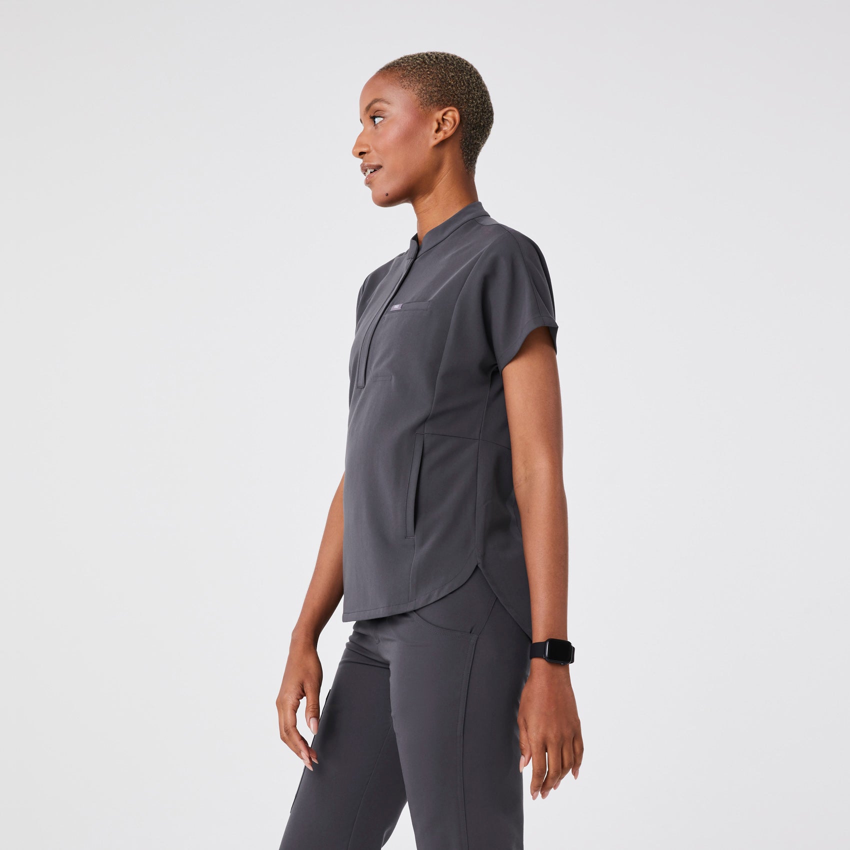 Women's Montex Classic Scrub Top - Charcoal · FIGS