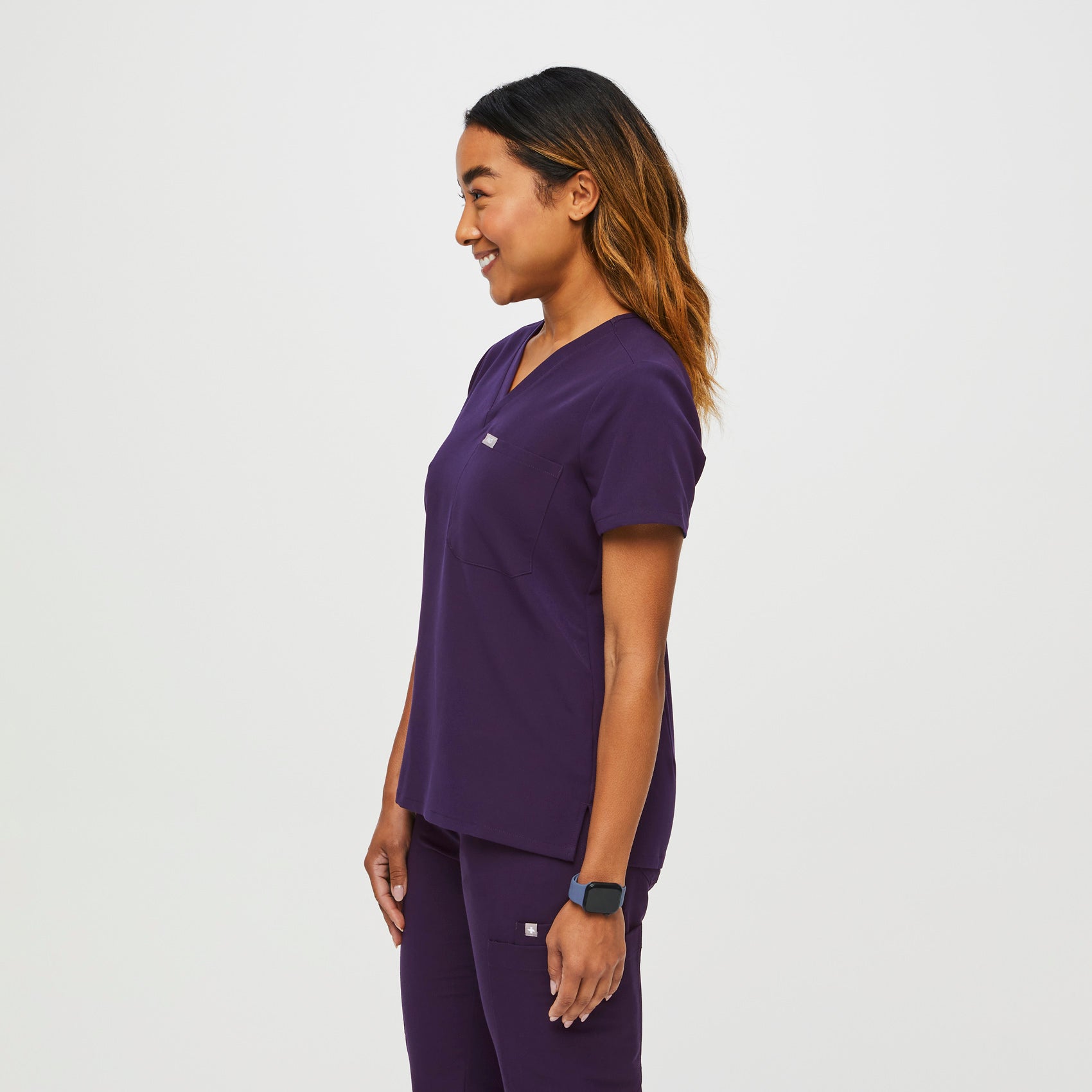 Women's Catarina One-Pocket Scrub Top™ - Purple Jam · FIGS