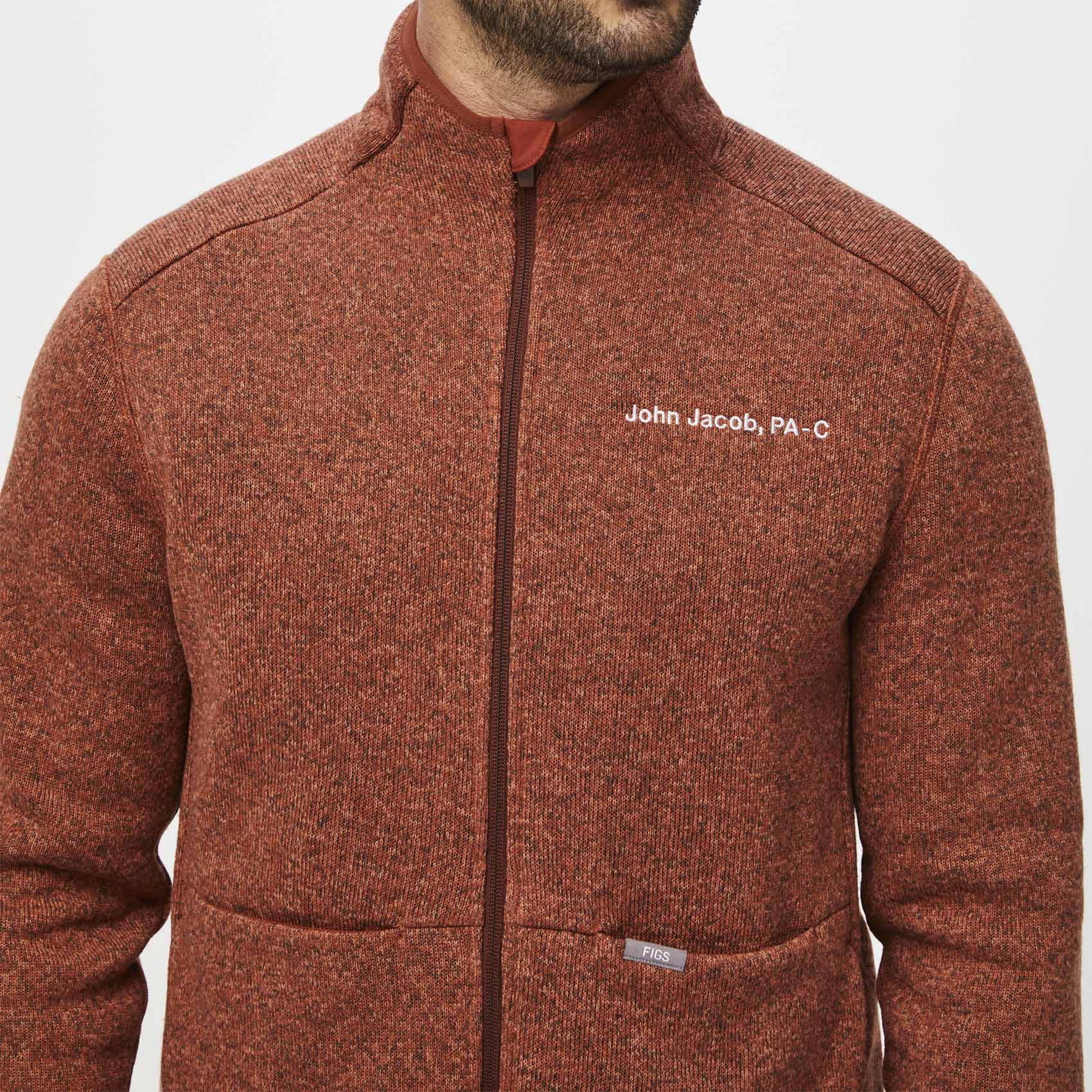 Men’s On-Shift Sweater Knit Jacket™ - Heather Auburn · FIGS
