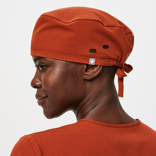 Modern Classic Scrub Cap with Buttonholes - Auburn · FIGS