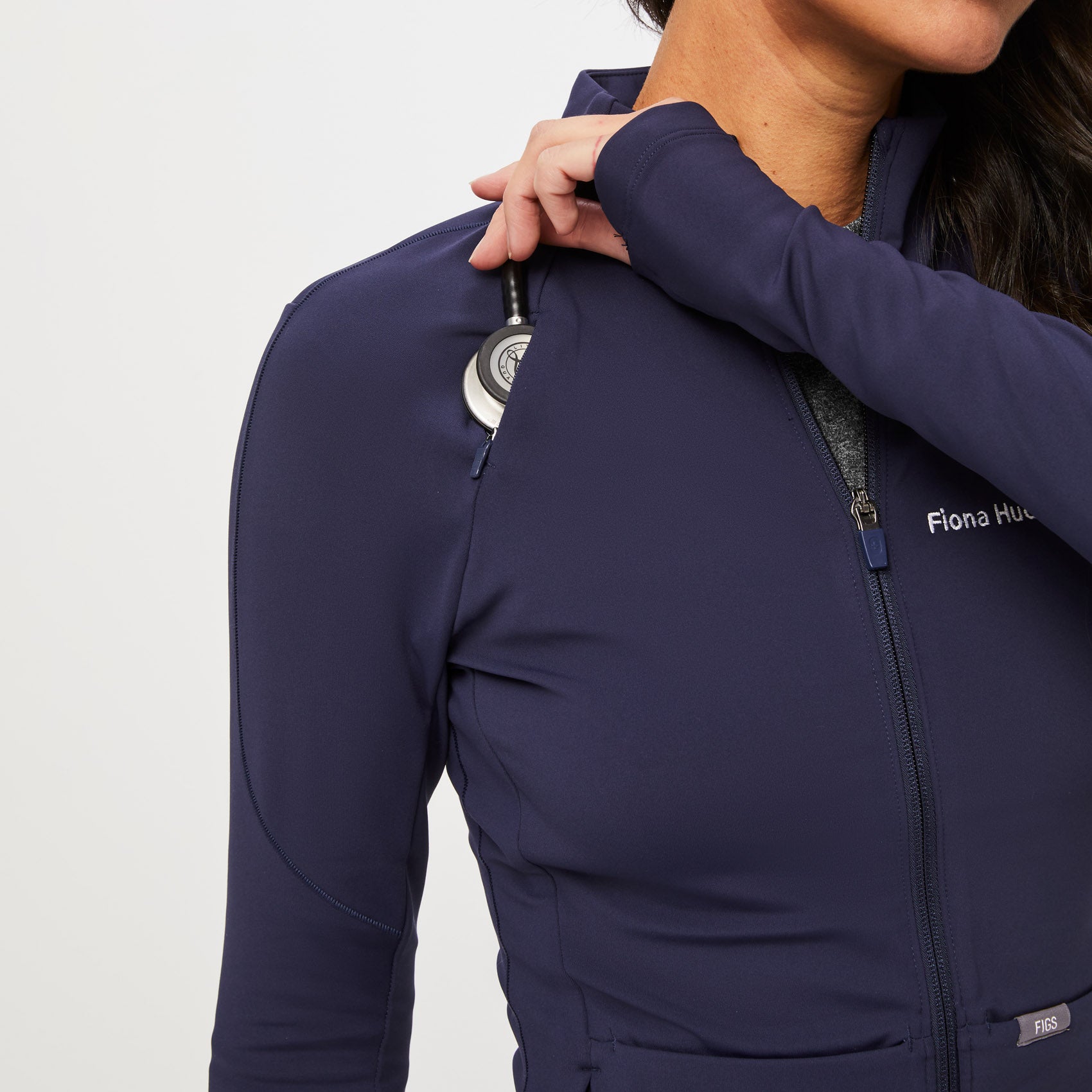 Women's On-Shift ContourKnit Jacket™ - Navy · FIGS