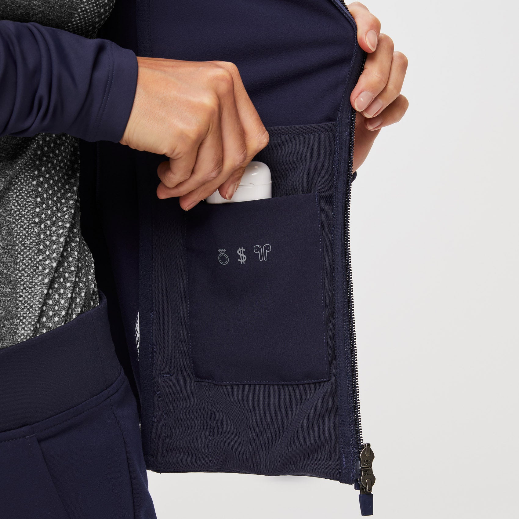 Women's ContourKnit Scrub Jacket™ - Navy · FIGS