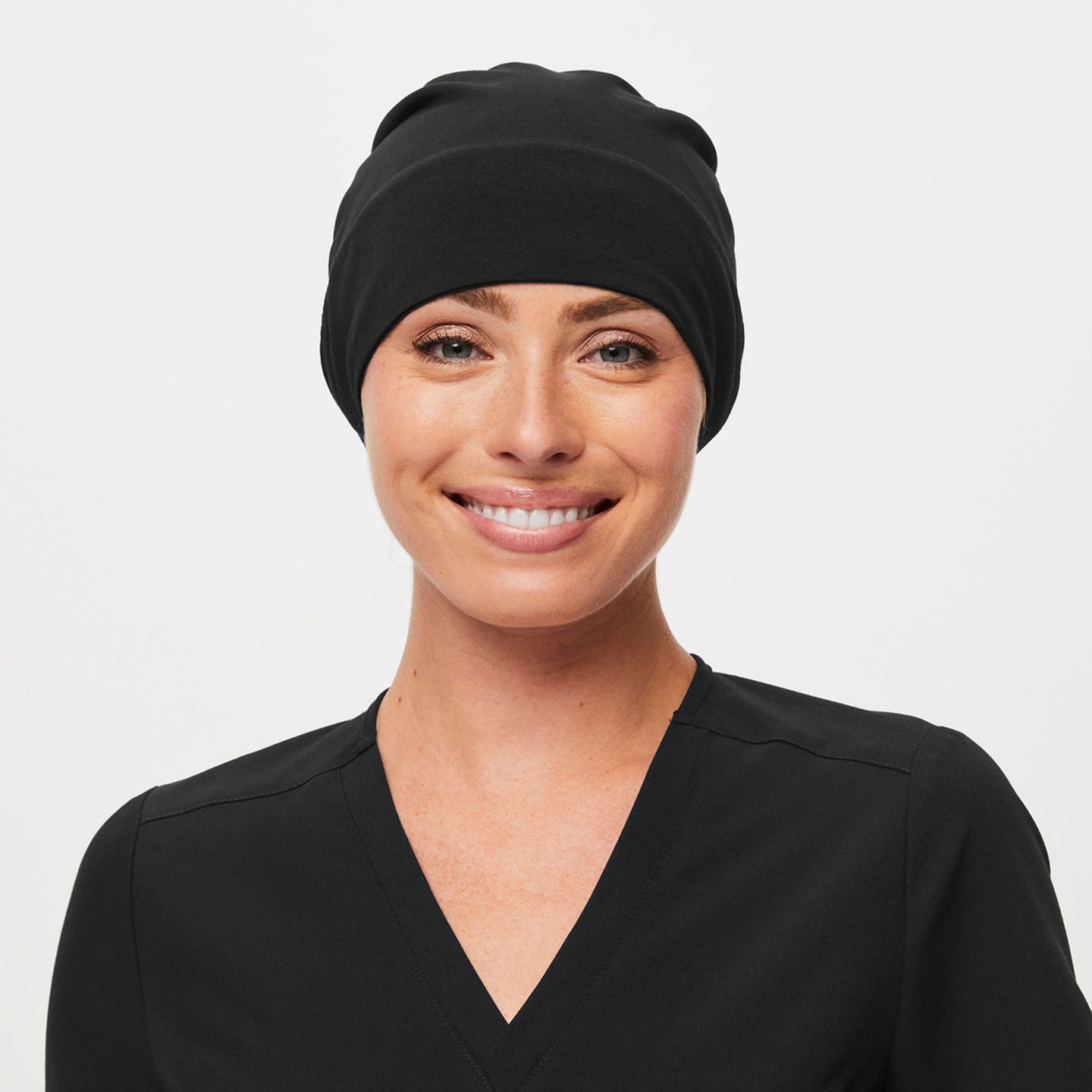 Modern Expandable Scrub Cap - Black · FIGS