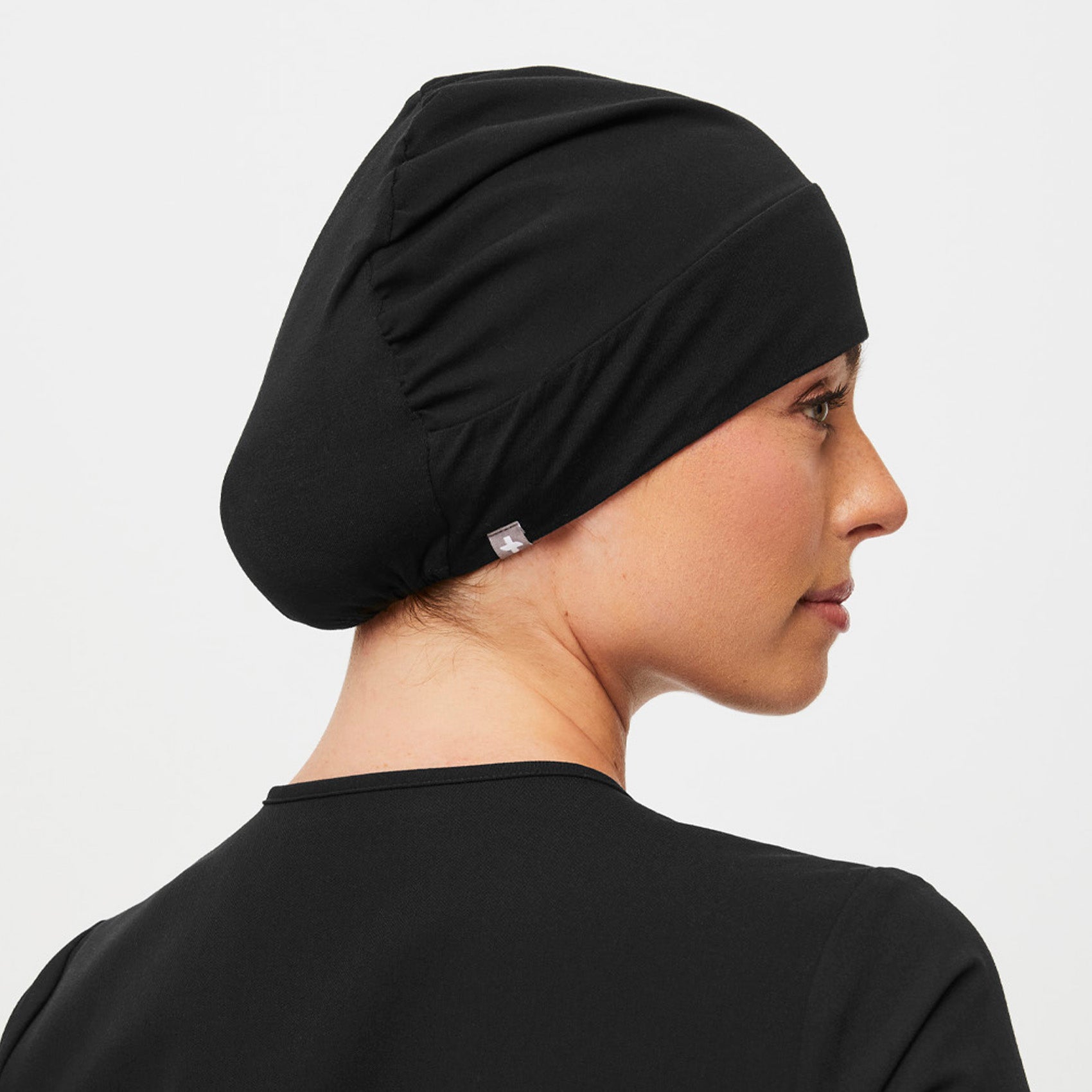 Modern Expandable Scrub Cap - Black · FIGS