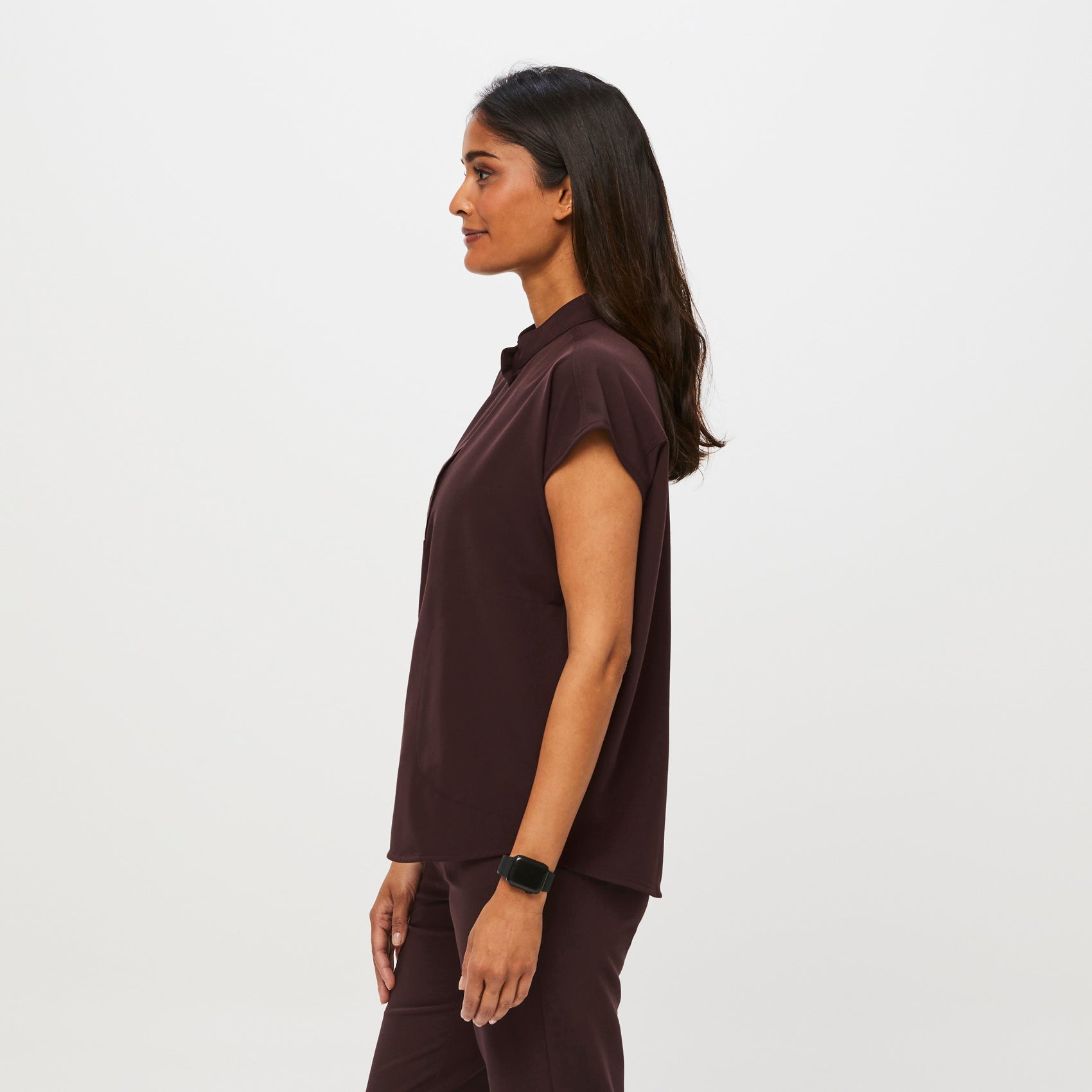 Women's Rafaela™ Oversized Scrub Top - Espresso · FIGS