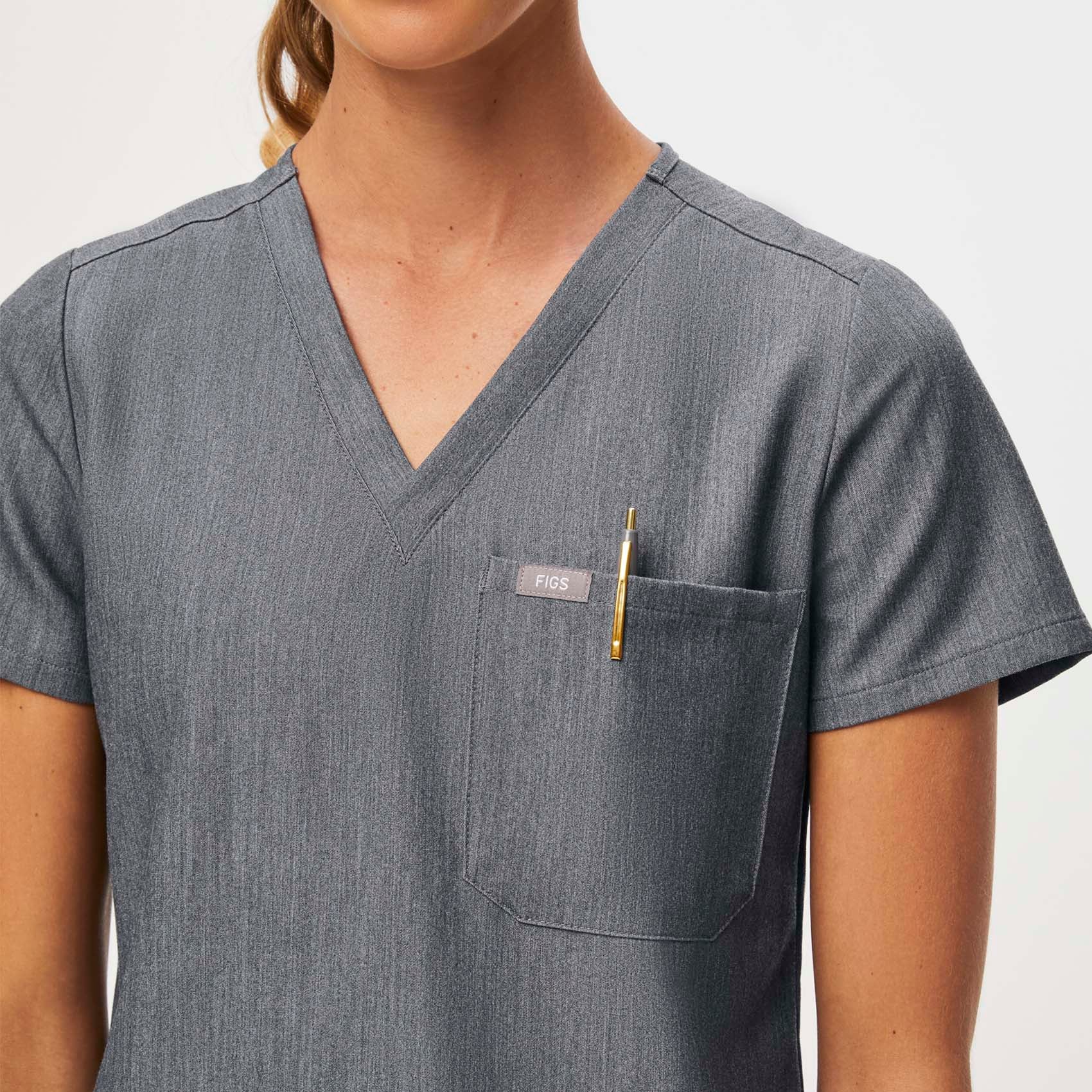 Women's Catarina One-Pocket Scrub Top™ - Graphite · FIGS