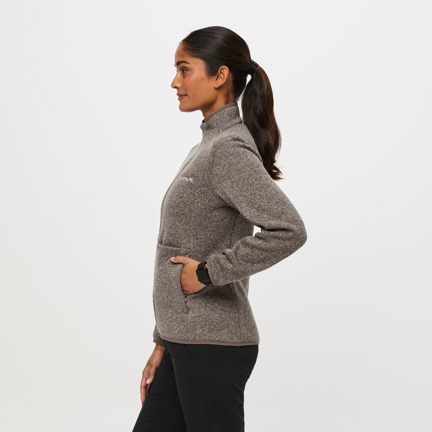 Women’s On-Shift Sweater Knit Jacket™ - Cacao · FIGS