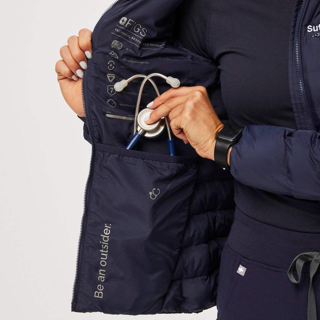 Women’s On-Shift Packable Puffer Jacket™ - Navy · FIGS