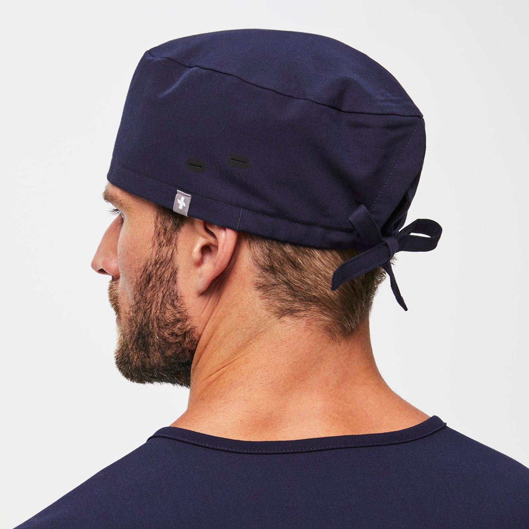 Modern Classic Scrub Cap with Buttonholes - Navy · FIGS
