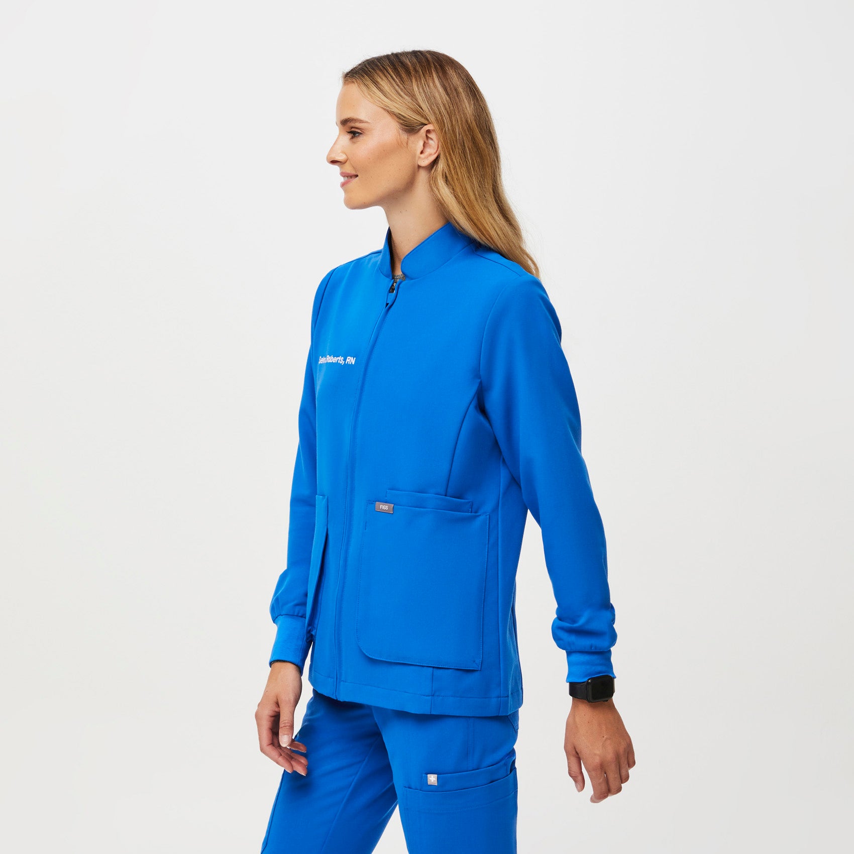 Women's Sebina Scrub Jacket - Royal Blue · FIGS