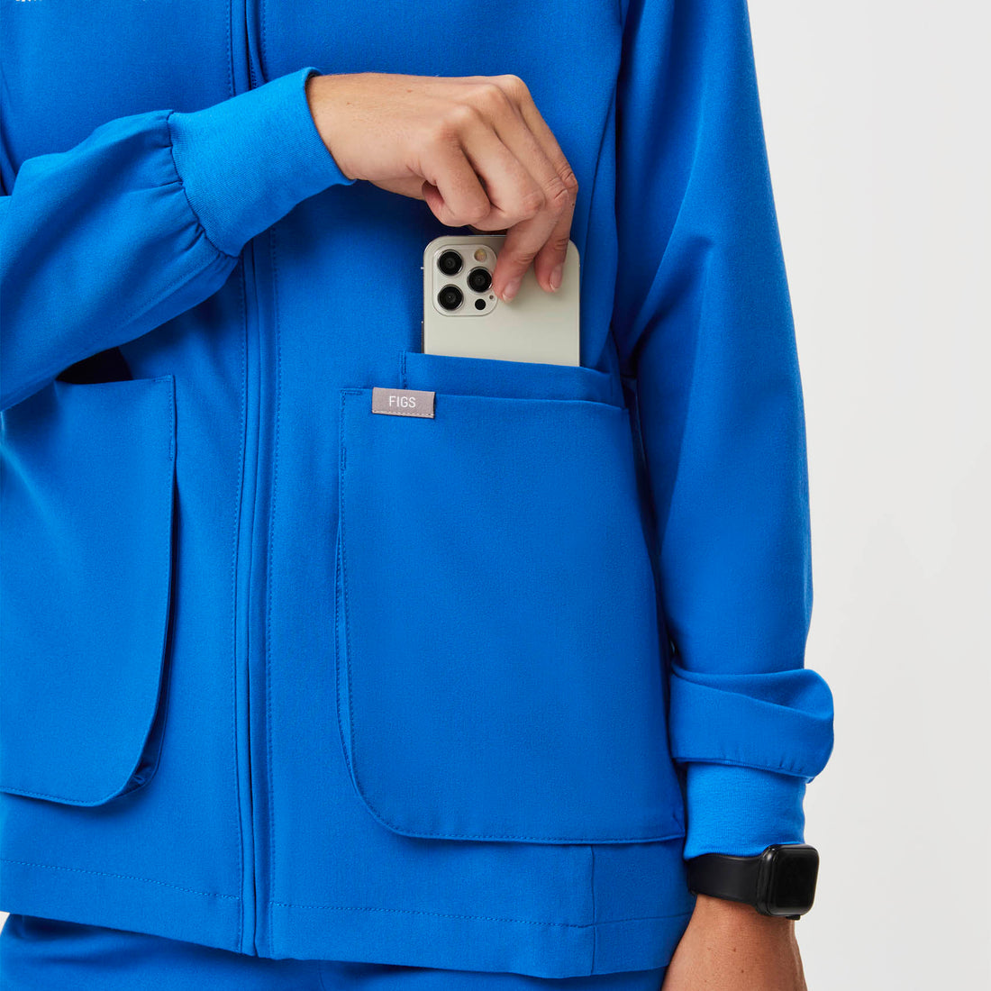Women's Sebina Scrub Jacket - Royal Blue · FIGS