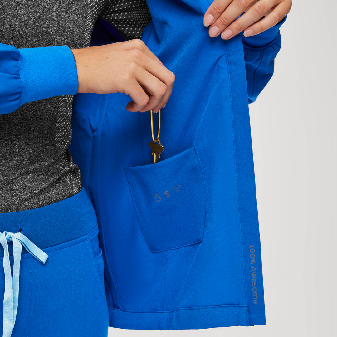 Women's Sebina Scrub Jacket - Royal Blue · FIGS