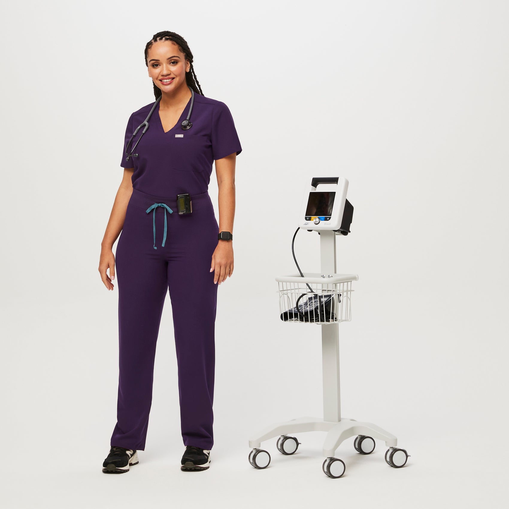 Women’s High Waisted Livingston Scrub Pants™ - Purple Jam · FIGS