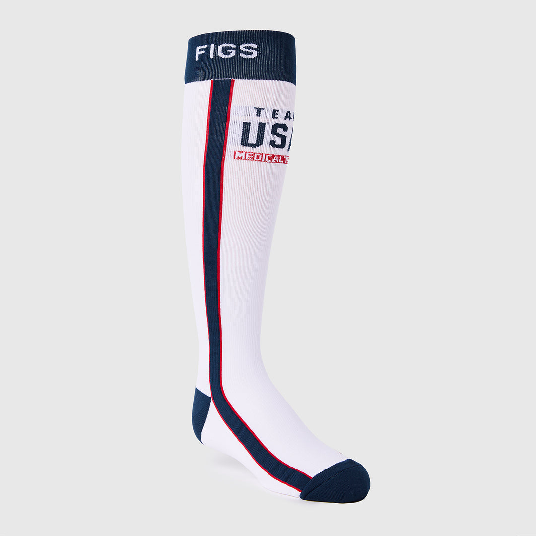 Women's FIGS x Team USA Compression Socks - Optic White