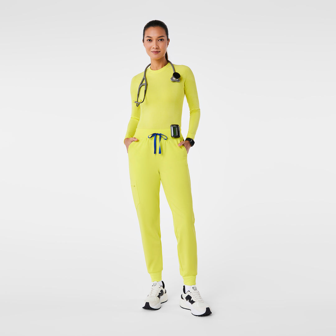 Women’s High Waisted Zamora Jogger Scrub Pants™ - Serving Lime · FIGS