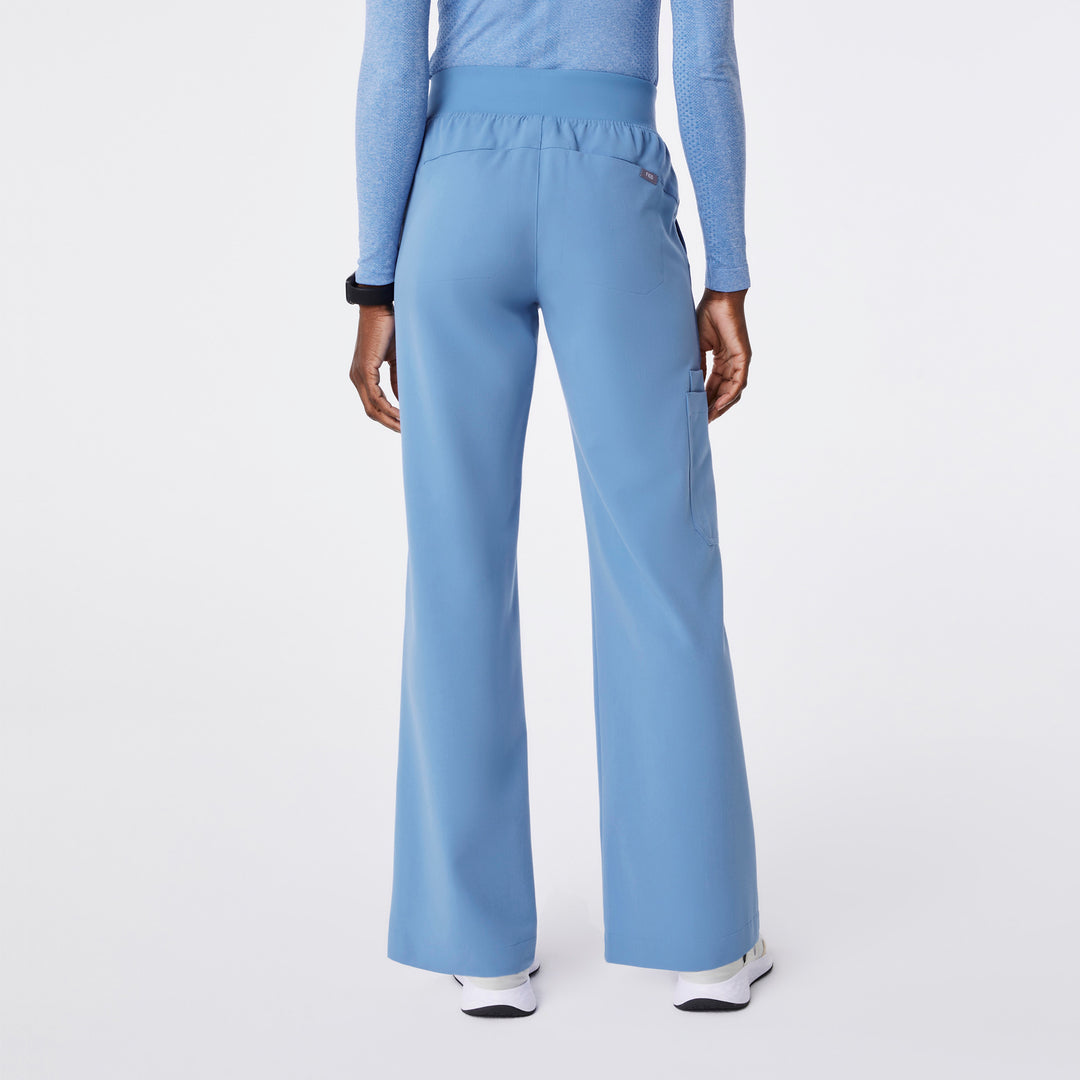Women’s High Waisted Isabel Wide Leg Scrub Pants - Ceil Blue · FIGS