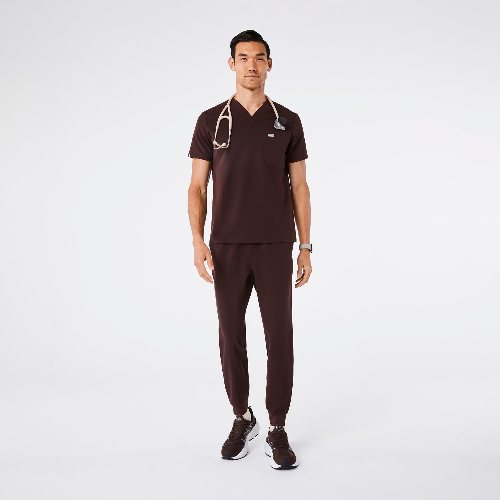 Men's Leon™ Three-Pocket Scrub Top - Espresso · FIGS