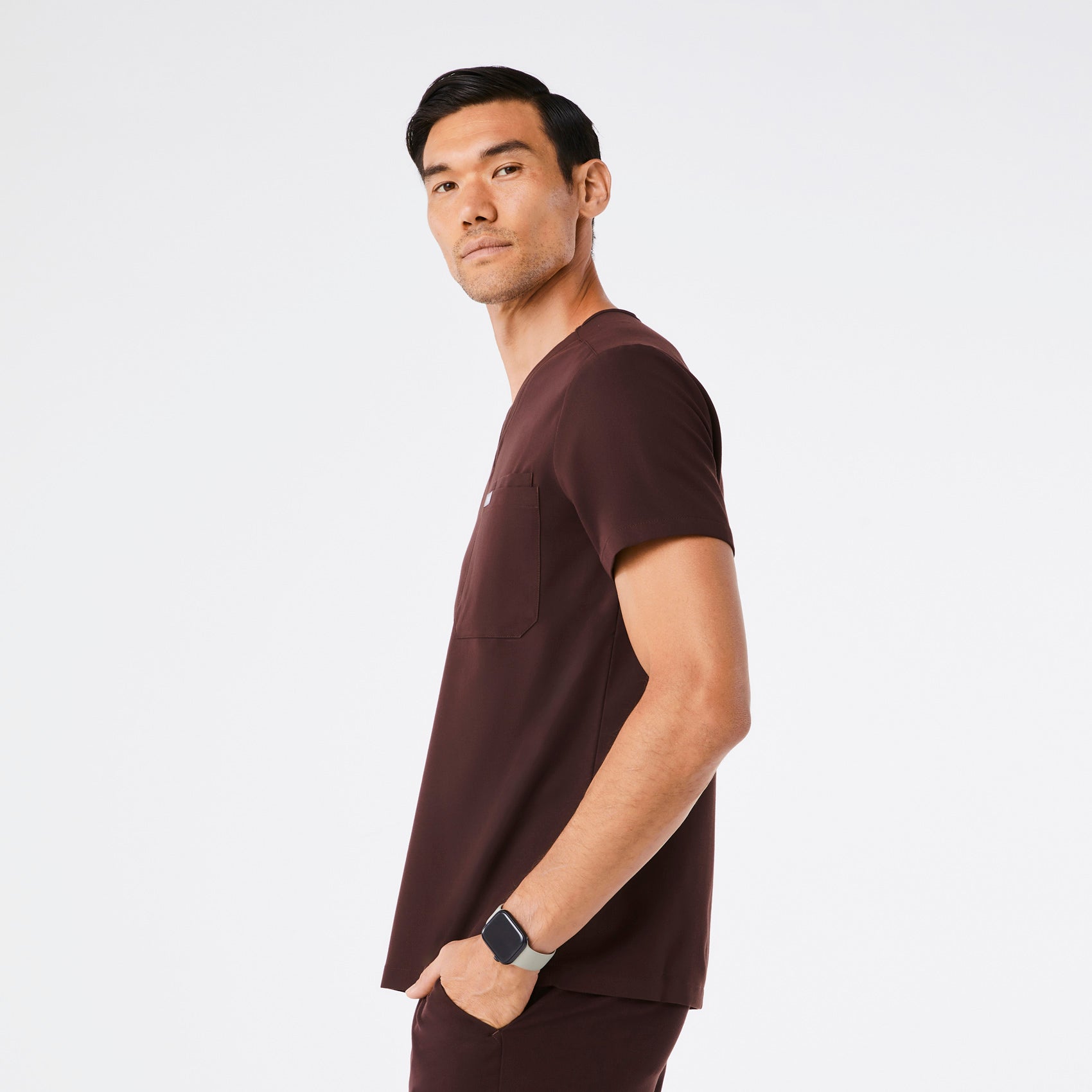 Men's Leon™ Three-Pocket Scrub Top - Espresso · FIGS
