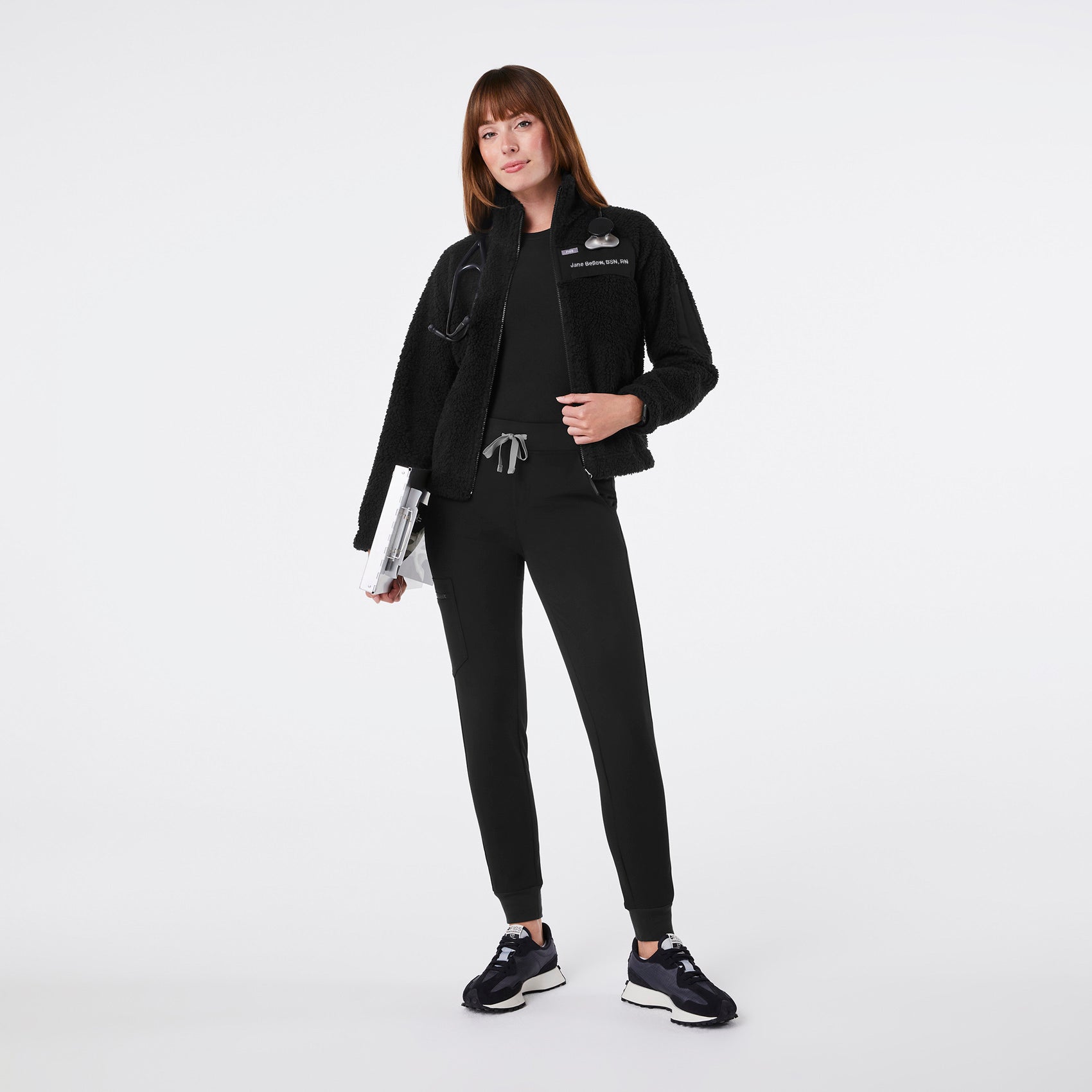 Women’s On-Shift High Pile Fleece Jacket™ - Black · FIGS