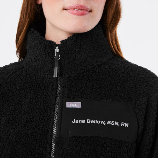 Women’s On-Shift High Pile Fleece Jacket™ - Black · FIGS