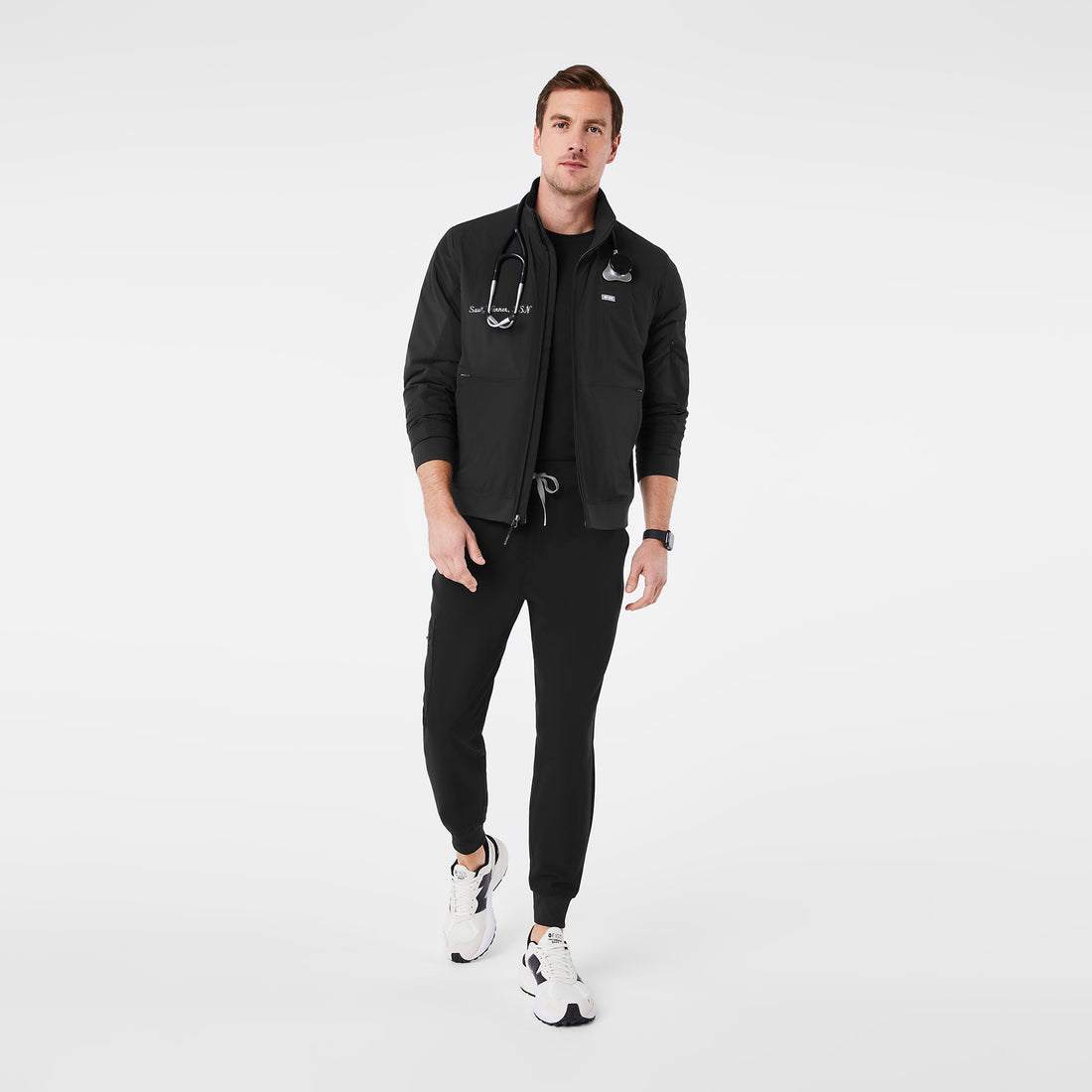 Men’s On-Shift Float Bomber Jacket™ - Black · FIGS