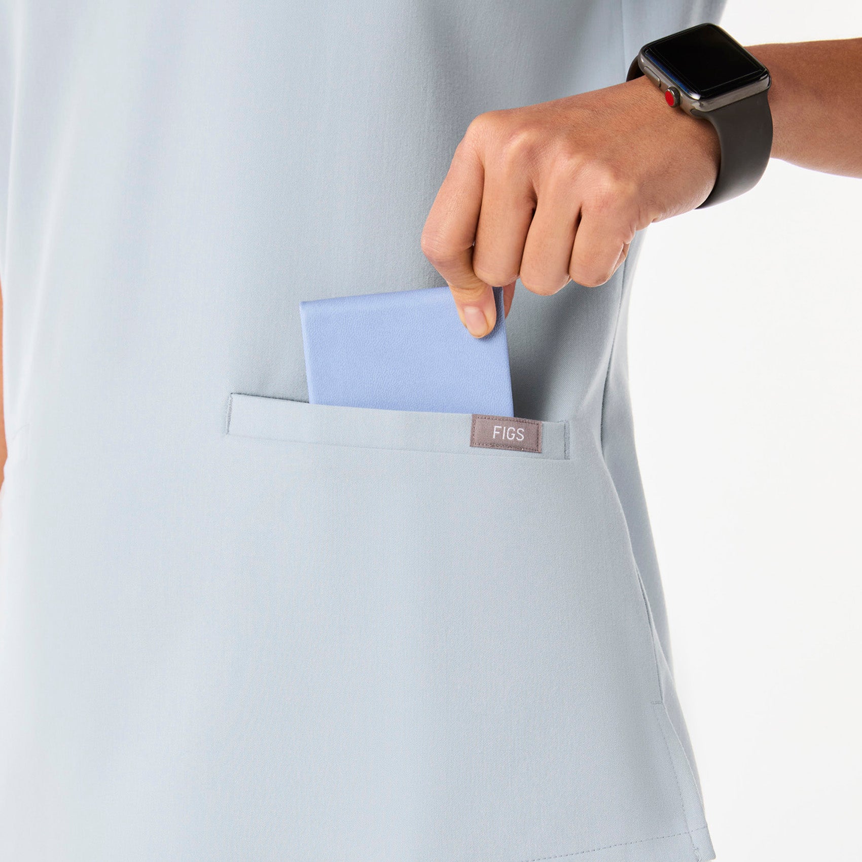 Women's Casma Three-Pocket Scrub Top™ - Dusty Blue · FIGS